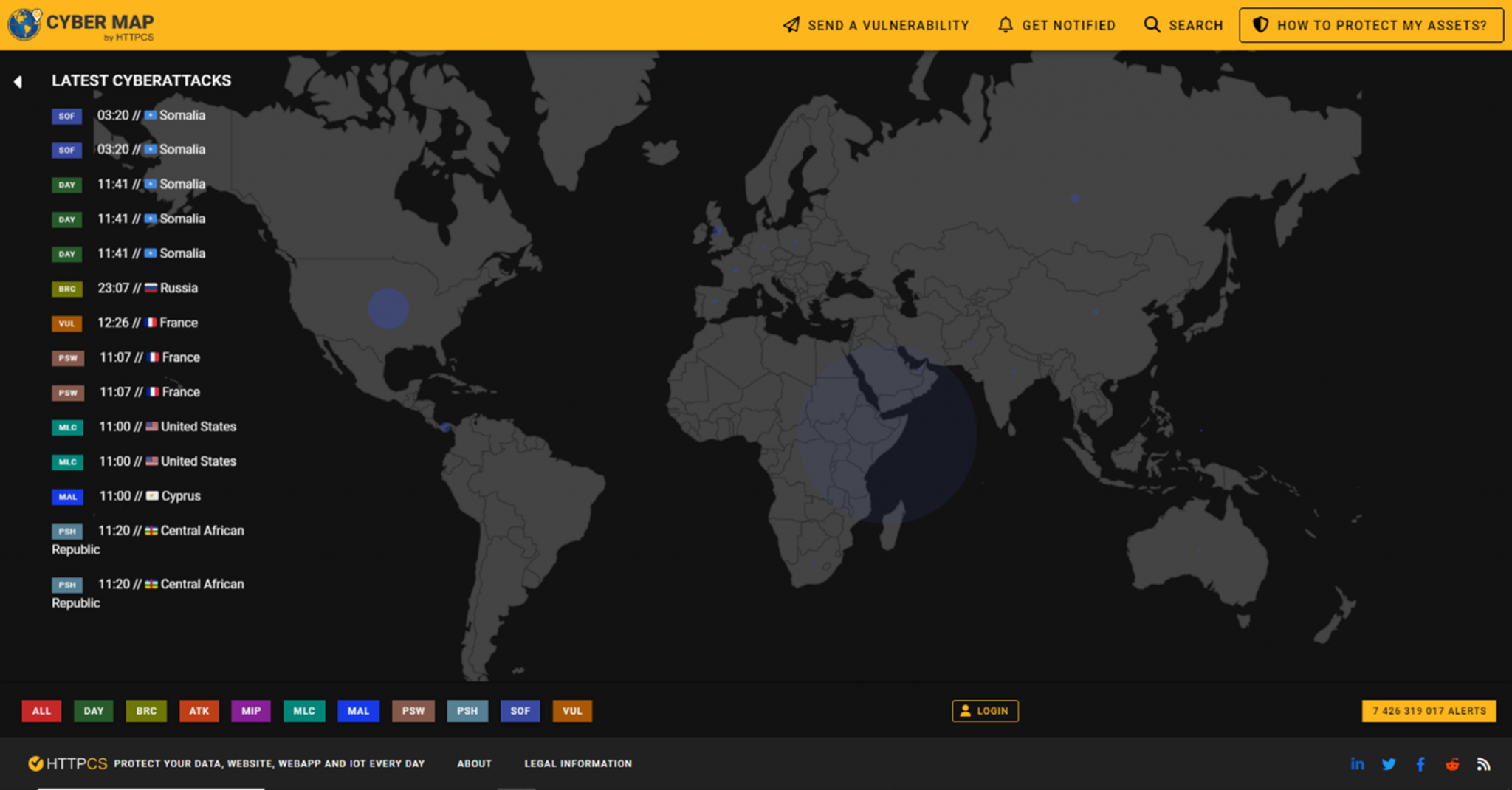 The HTTPCS Cyber Map: a valuable tool for cybersecurity